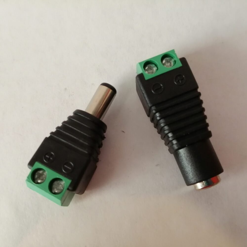 PLUG Y JACK DE ALIMENTACION CON BORNE 1 PAR – Kuali Mecatrónica